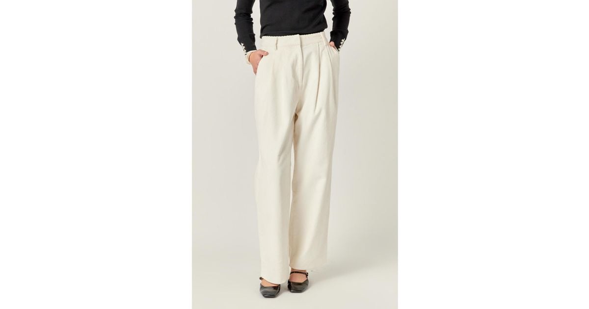 English Factory Corduroy Wide Pants in Natural | Lyst