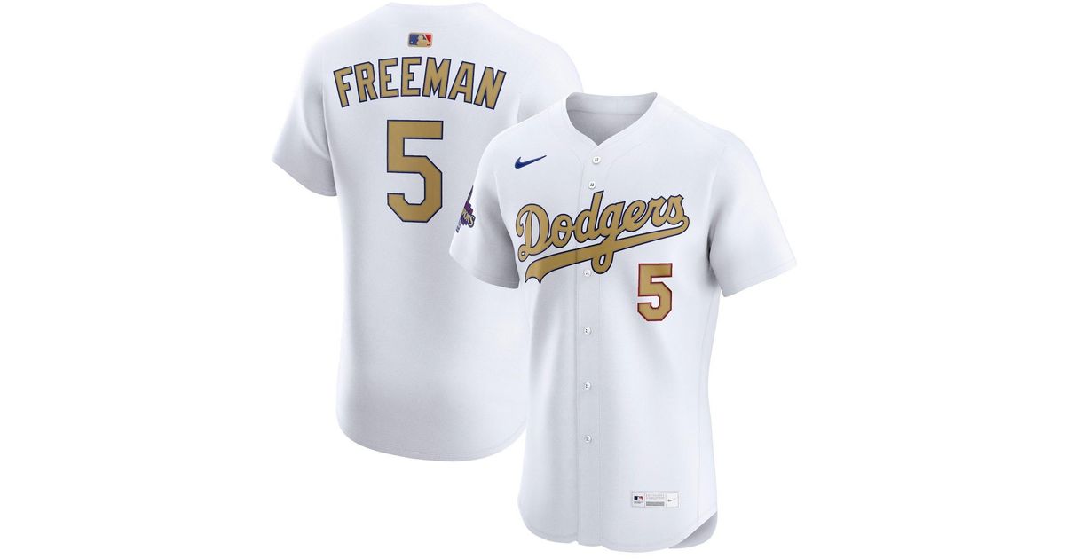 Nike Freddie Freeman Los Angeles Dodgers 2025 Gold Collection Elite ...