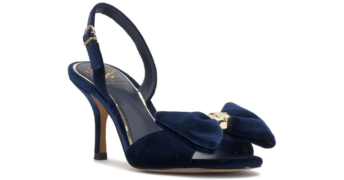 Vince Camuto Paycen High-heel Bow Dress Sandals in Blue | Lyst