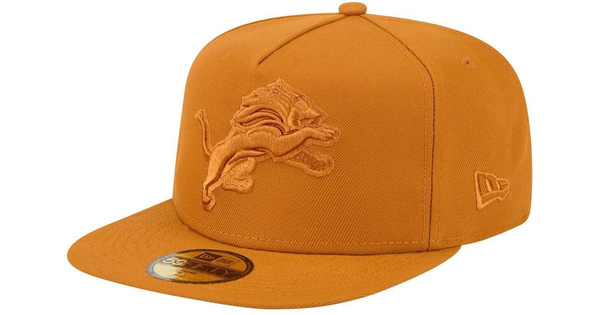 KTZ Detroit Lions Color Pack A-frame 59fifty Fitted Hat in Orange for ...