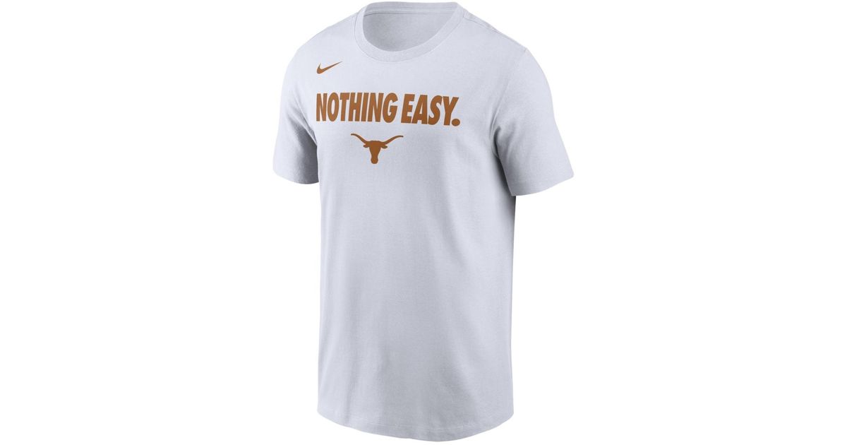 Nike Texas Longhorns 2025 On-court Bench T-shirt in White for Men | Lyst