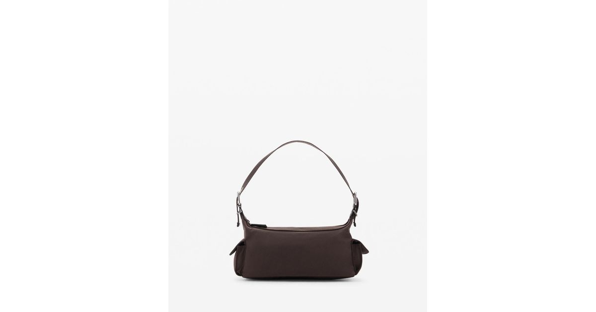 Mango Pockets Detail Nylon Cargo Bag in Brown | Lyst