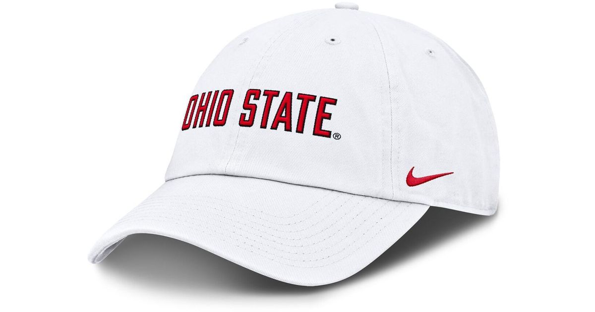Nike Ohio State Buckeyes Core Club Mascot Wordmark Adjustable Hat in ...