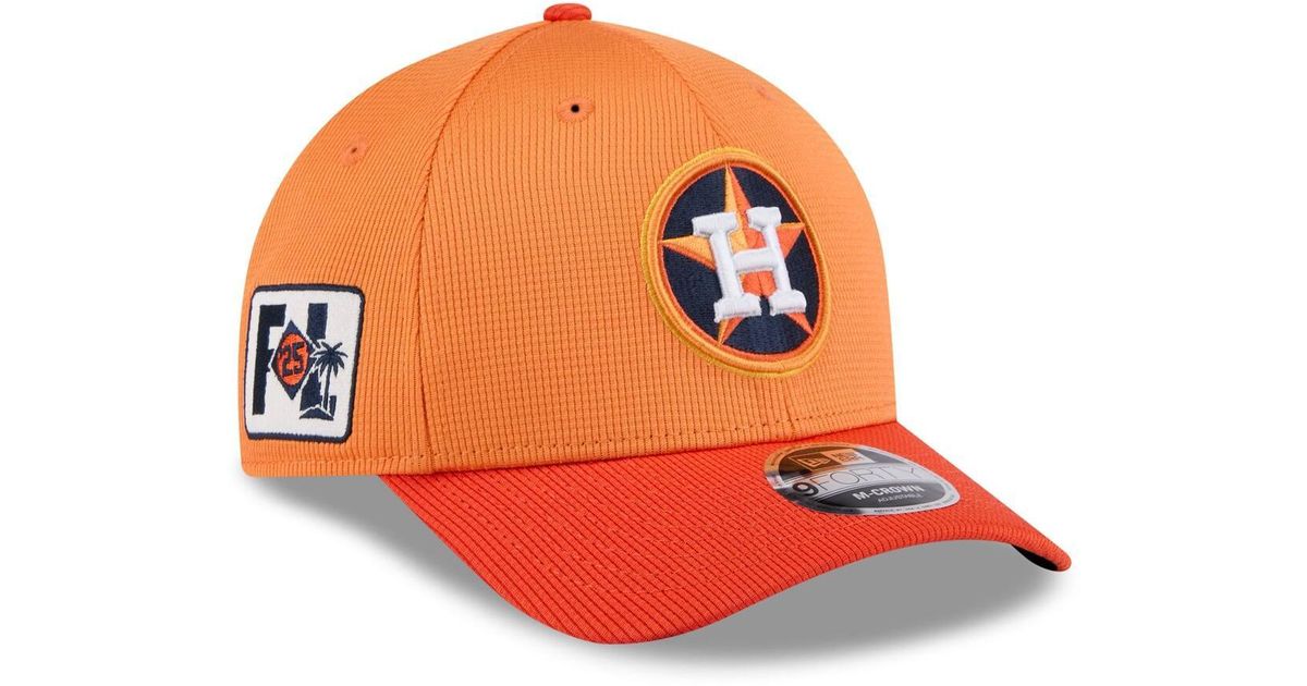 KTZ Houston Astros 2025 Spring Training 9forty Adjustable Hat in Orange ...