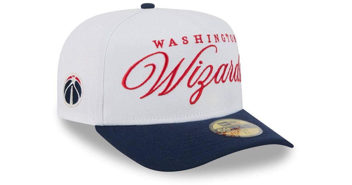 KTZ White/navy Washington Wizards 2025 Nba Draft A-frame 59fifty Fitted ...
