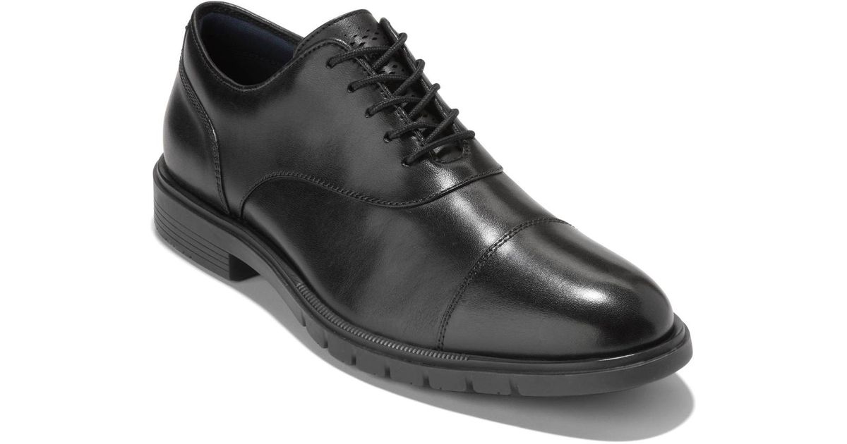 Cole Haan Grand Flex Dress Cap Lace-up Oxford in Black for Men | Lyst