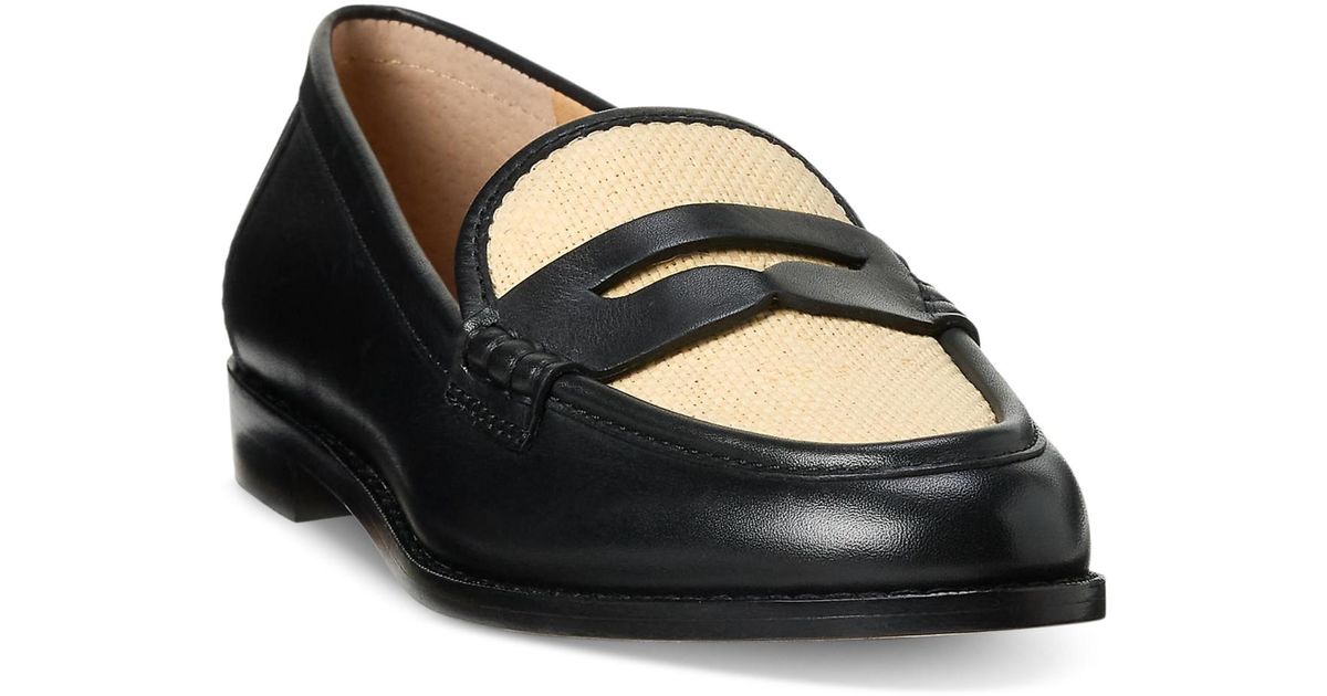 Ralph Lauren Wynnie Slip-on Loafers in Black | Lyst