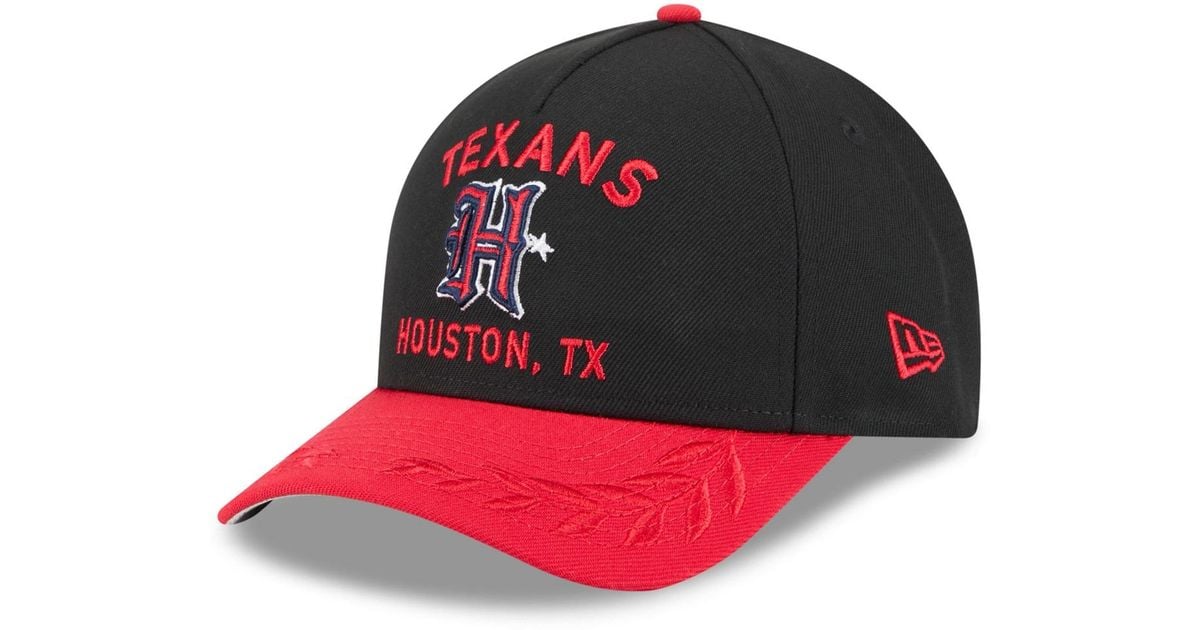 KTZ Black/red Houston Texans 2025 Nfl Draft 9forty A-frame M-crown ...