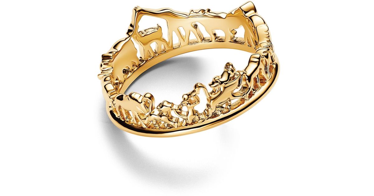 PANDORA The Lion King Ring in Metallic | Lyst