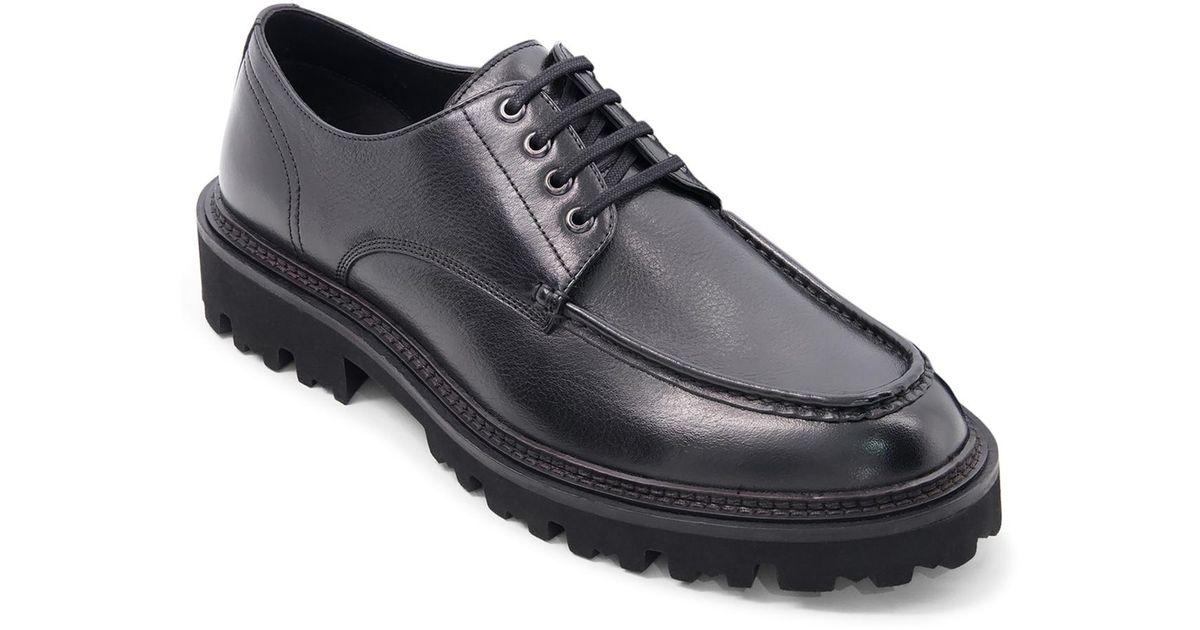 Anthony Veer Barrett Moc Derby Round Toe Shoes in Black for Men | Lyst