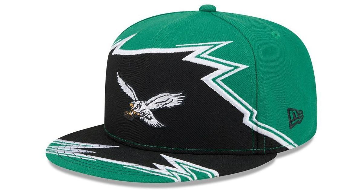 KTZ Kelly Green/black Philadelphia Eagles Break 59fifty Fitted Hat for ...