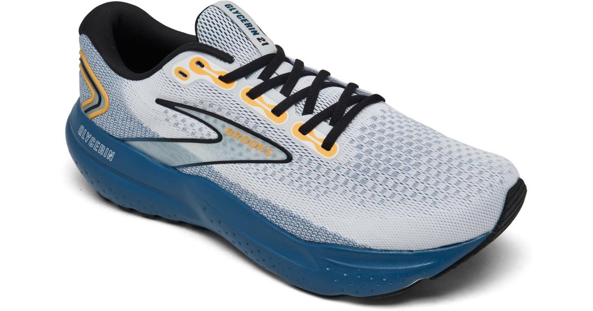 Brooks Glycerin 21 Running Sneakers From Finish Line in Blue for Men | Lyst