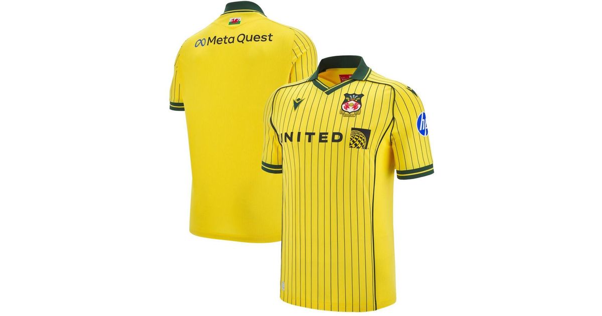 MACRON Wrexham 2025/26 Away Replica Jersey in Yellow for Men | Lyst