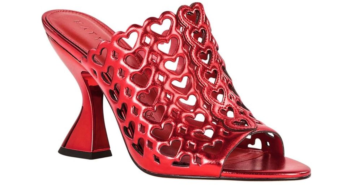 Katy Perry The Laterr Round Toe Dress Sandals in Red | Lyst