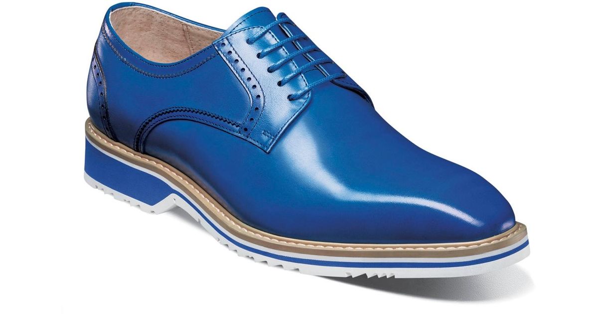 Stacy Adams Barringer Plain Toe Oxford in Blue for Men | Lyst