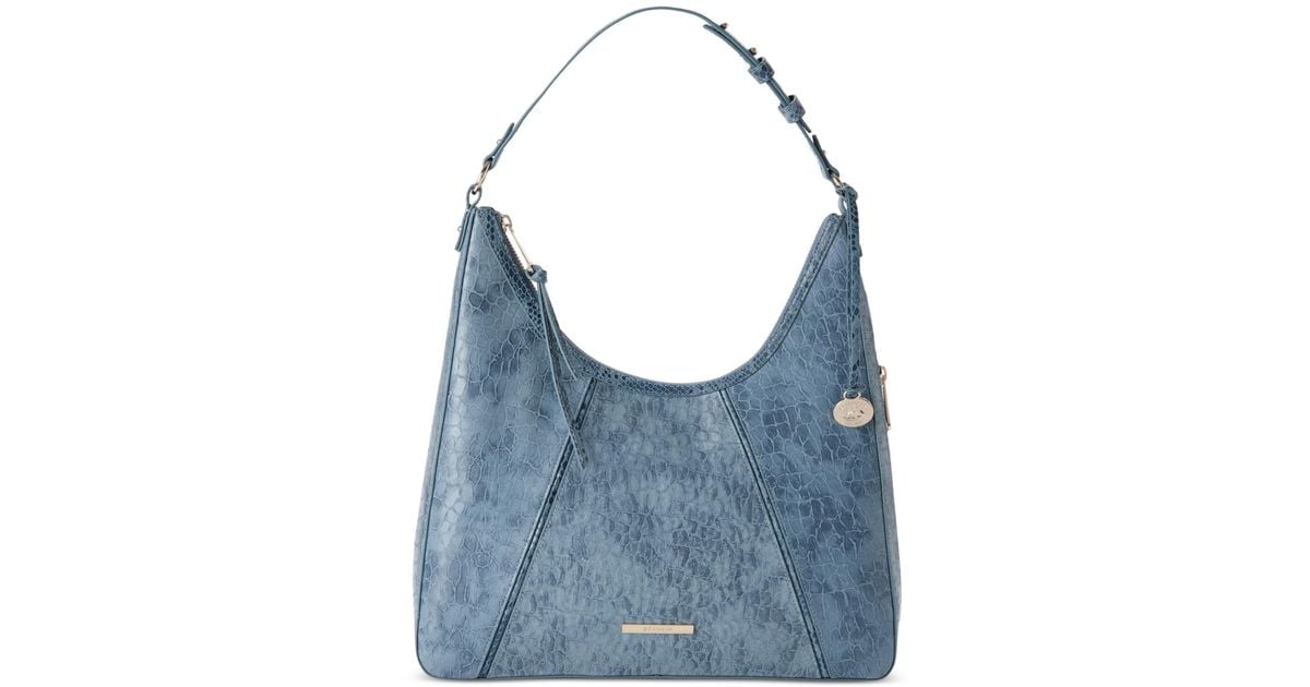 Brahmin Tabitha Zostera Leather Shoulder Bag in Blue | Lyst