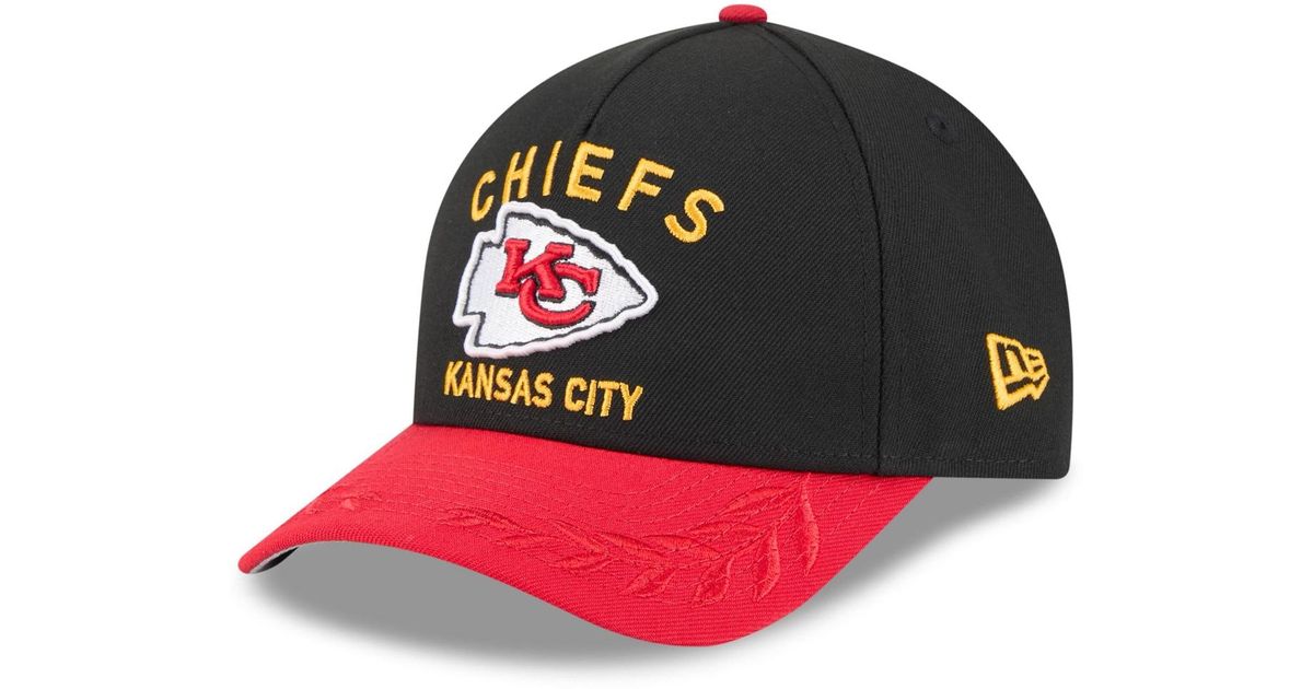 KTZ Black/red Kansas City Chiefs 2025 Nfl Draft 9forty A-frame M-crown ...