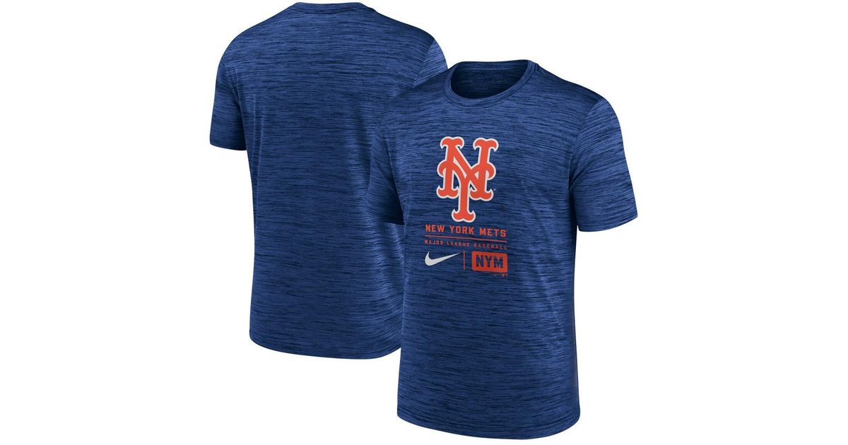 Nike New York Mets Large Logo Velocity T-shirt in Blue for Men | Lyst