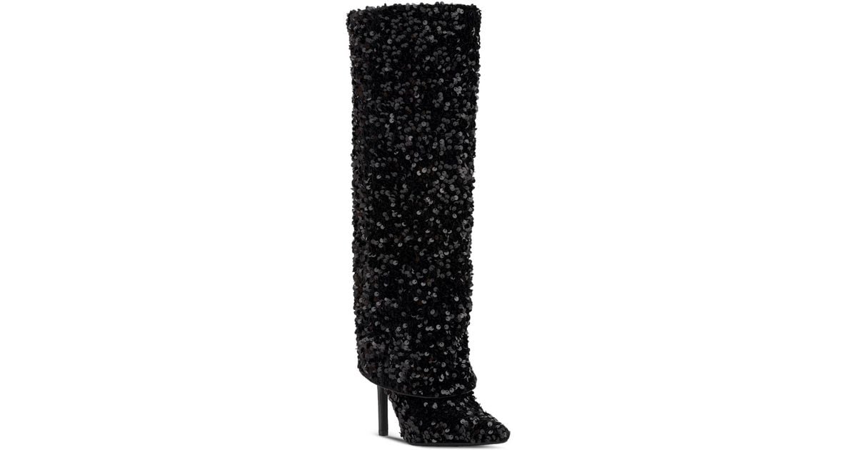 INC International Concepts Skylar Fold Over Cuffed Knee High Boots in ...
