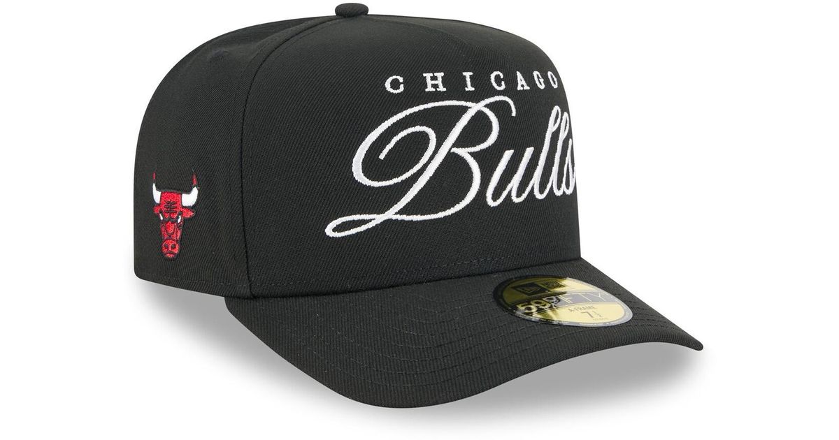 KTZ Chicago Bulls 2025 Nba Draft A-frame 59fifty Fitted Hat in Black ...