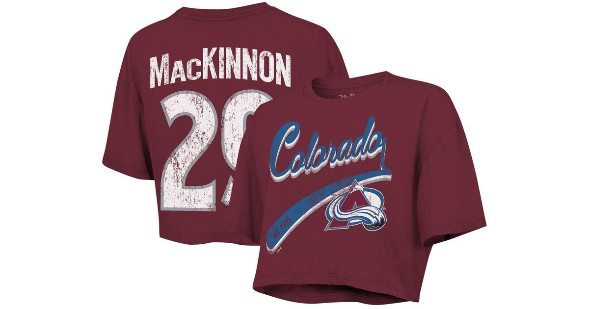 Majestic Nathan Mackinnon Colorado Avalanche Behind The Net Boxy Name ...