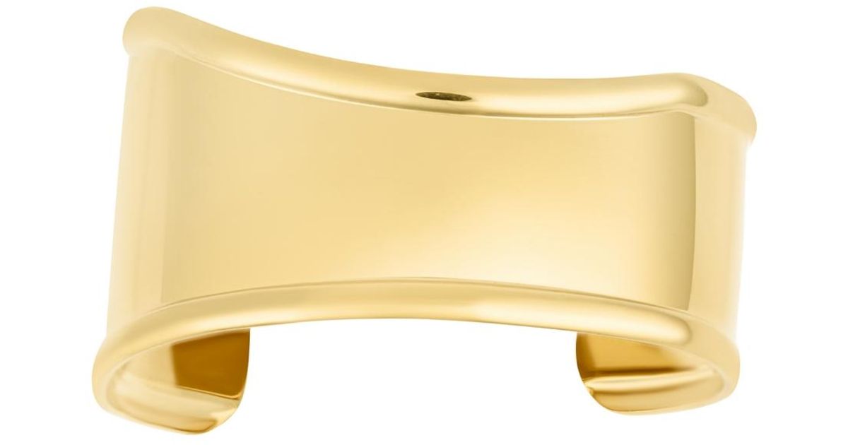 Adornia Tarnish Resistant 18k Plated Tall Curve Cuff Bracelet in ...