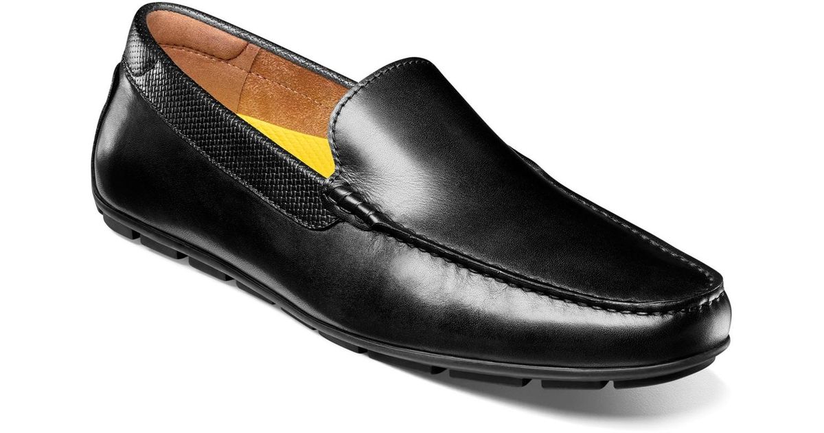 Florsheim Motor Moc Toe Venetian Driver Loafer in Black for Men | Lyst