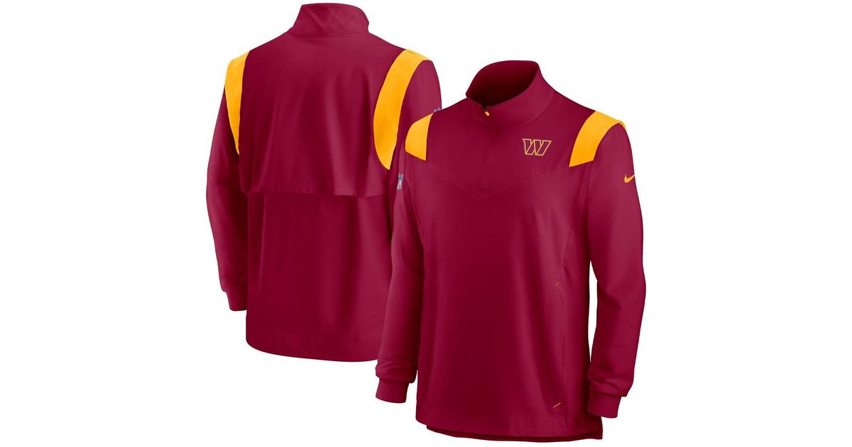 Nike Washington Commanders Sideline Coach Chevron Lockup Quarter-zip ...