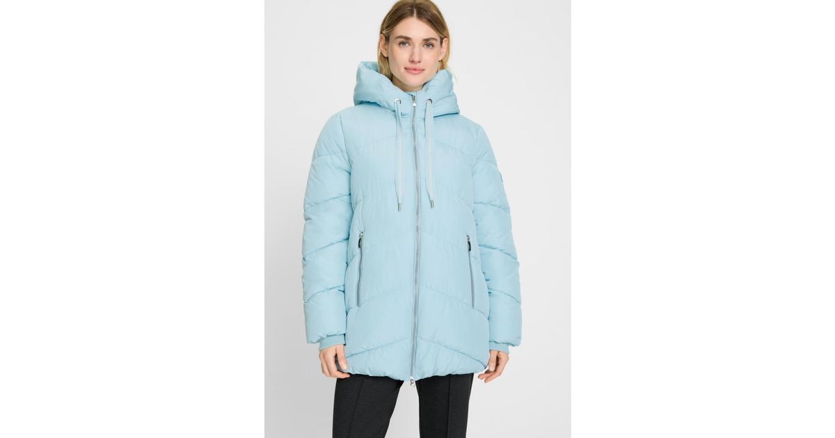 Olsen Hooded Puffer Coat in Blue | Lyst