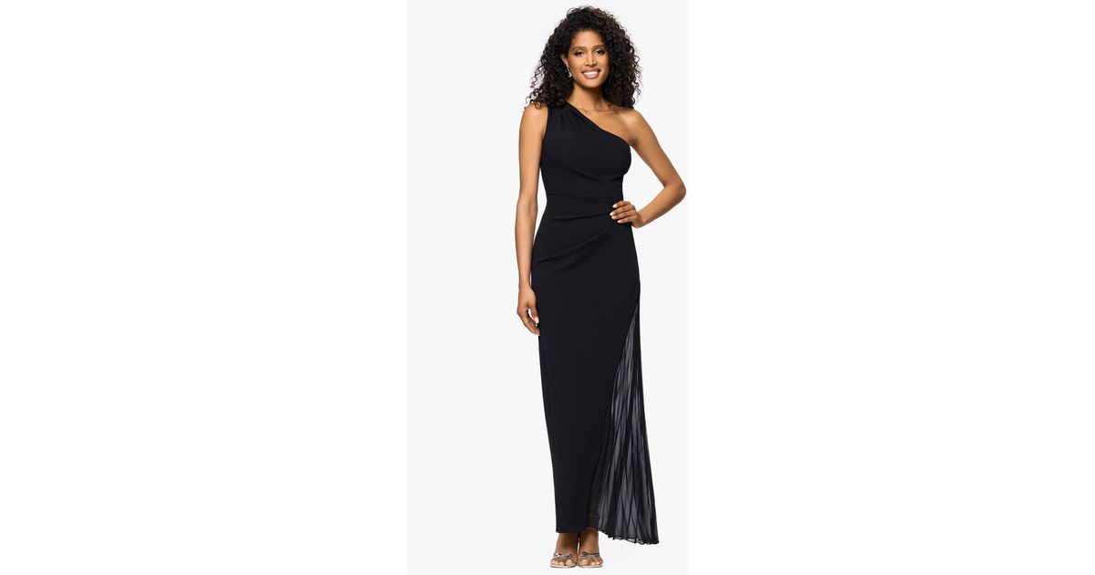 Xscape One-shoulder Long Sheath Dress in Blue | Lyst