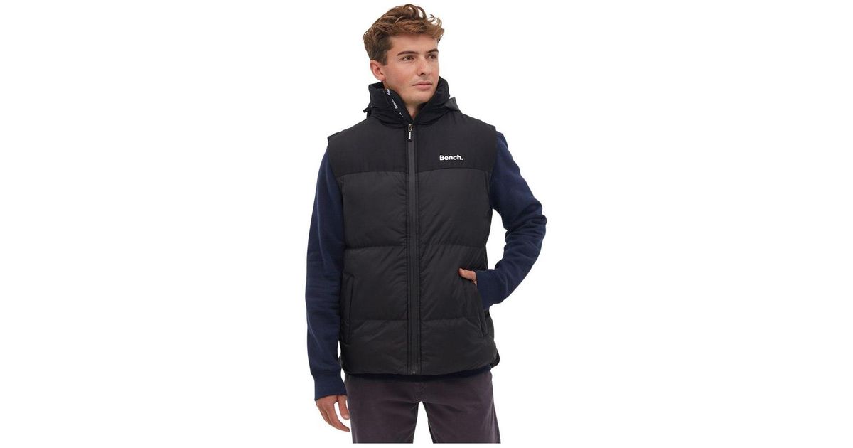 Bench DNA Marshy Puffer Vest in Blue for Men | Lyst