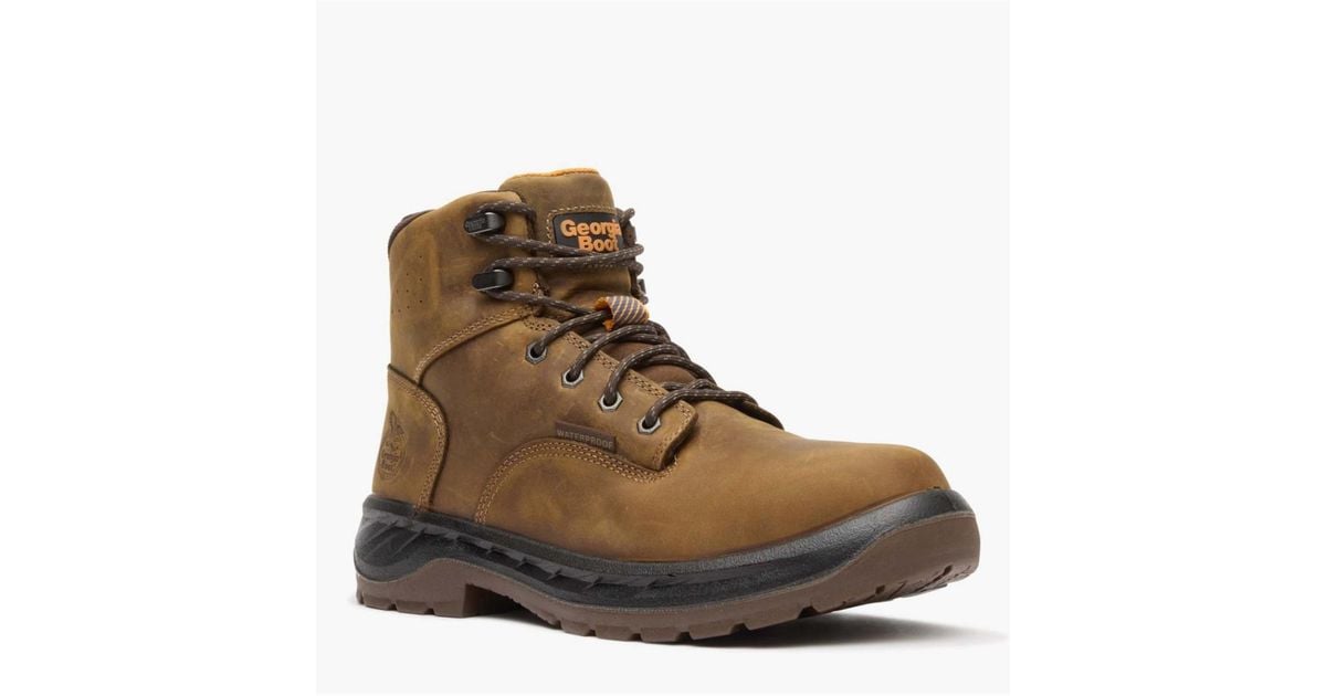 Georgia Boot Ot Waterproof Work Boot in Brown for Men | Lyst