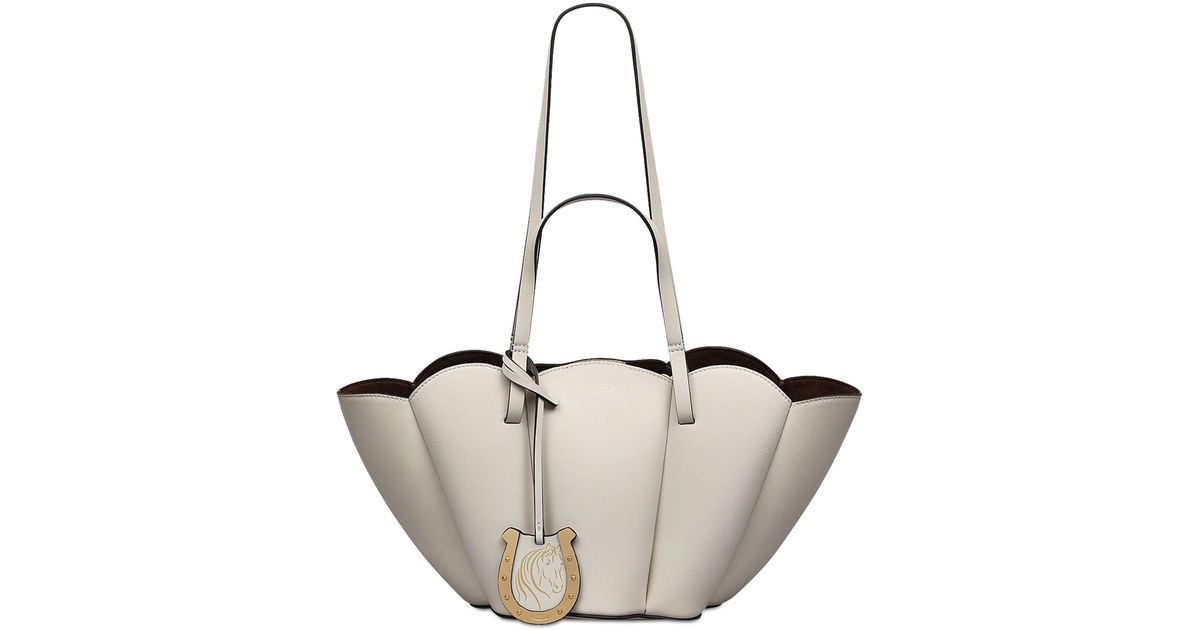 Radley Kentucky Derby Small Leather Open Top Grab Bag in Natural | Lyst