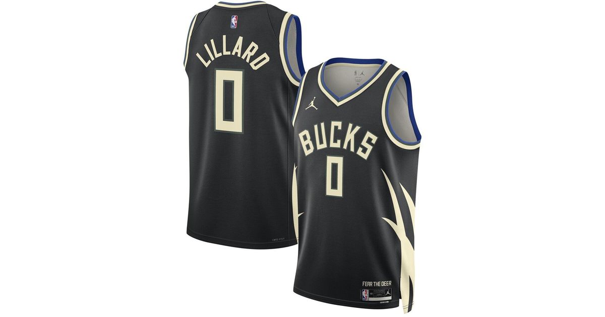 Damian Lillard Jersey Bucks Black
