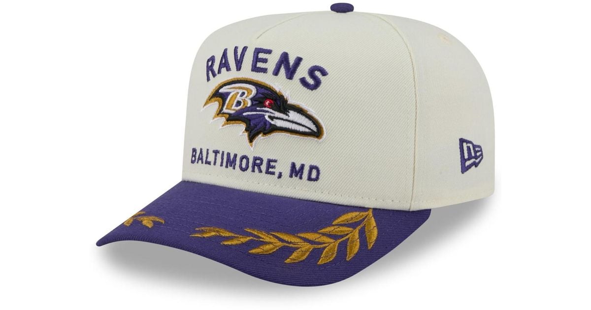 KTZ Cream/purple Baltimore Ravens 2025 Nfl Draft A-frame 9fifty ...
