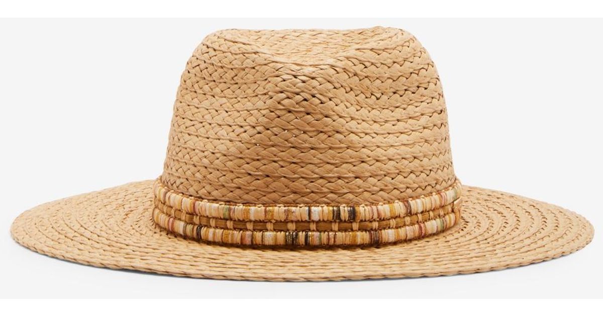 Steve Madden H-reina Lux Spectrum Shine-trim Panama Hat in White | Lyst