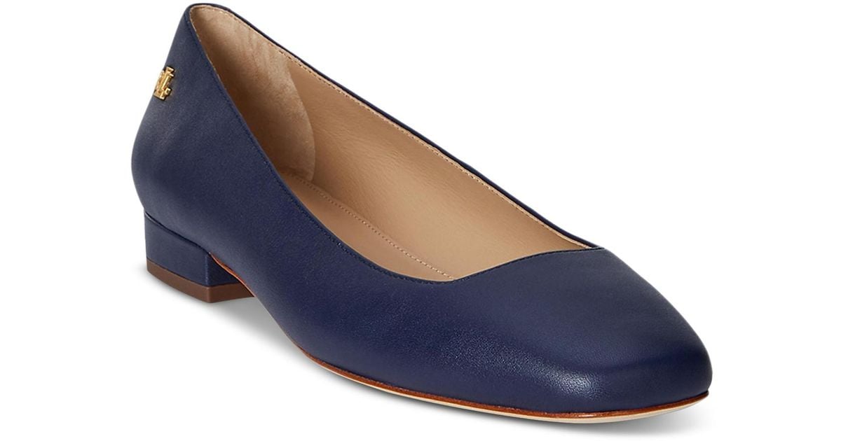 Ralph Lauren Emellie Ballet Flats in Blue | Lyst