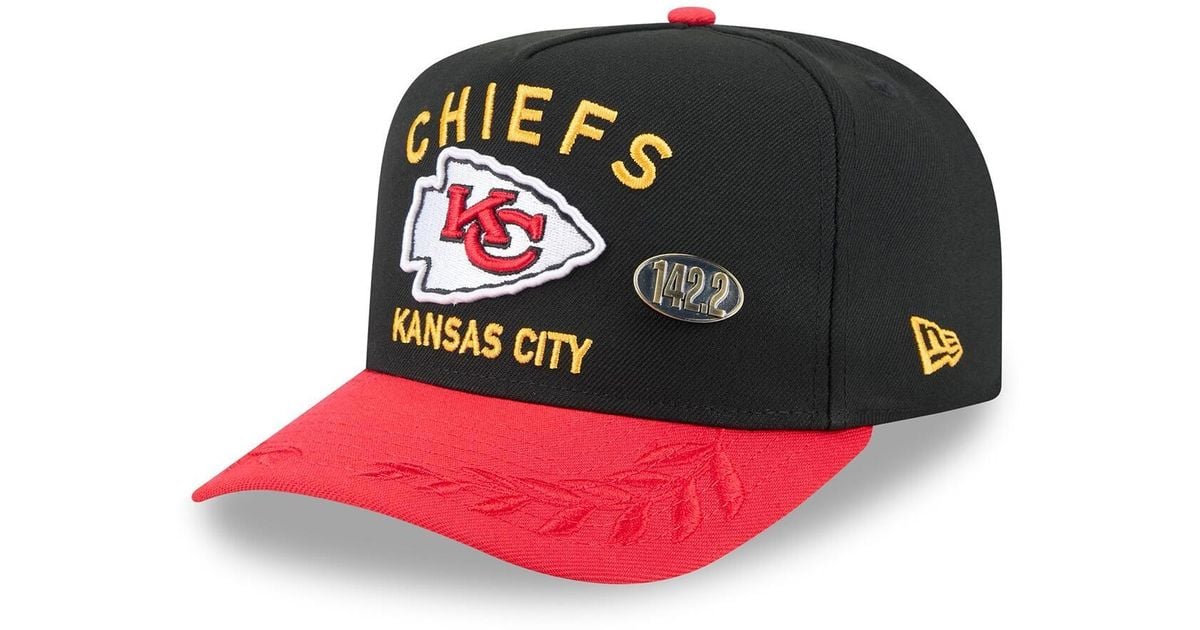 KTZ Black/red Kansas City Chiefs 2025 Nfl Draft On Stage A-frame ...