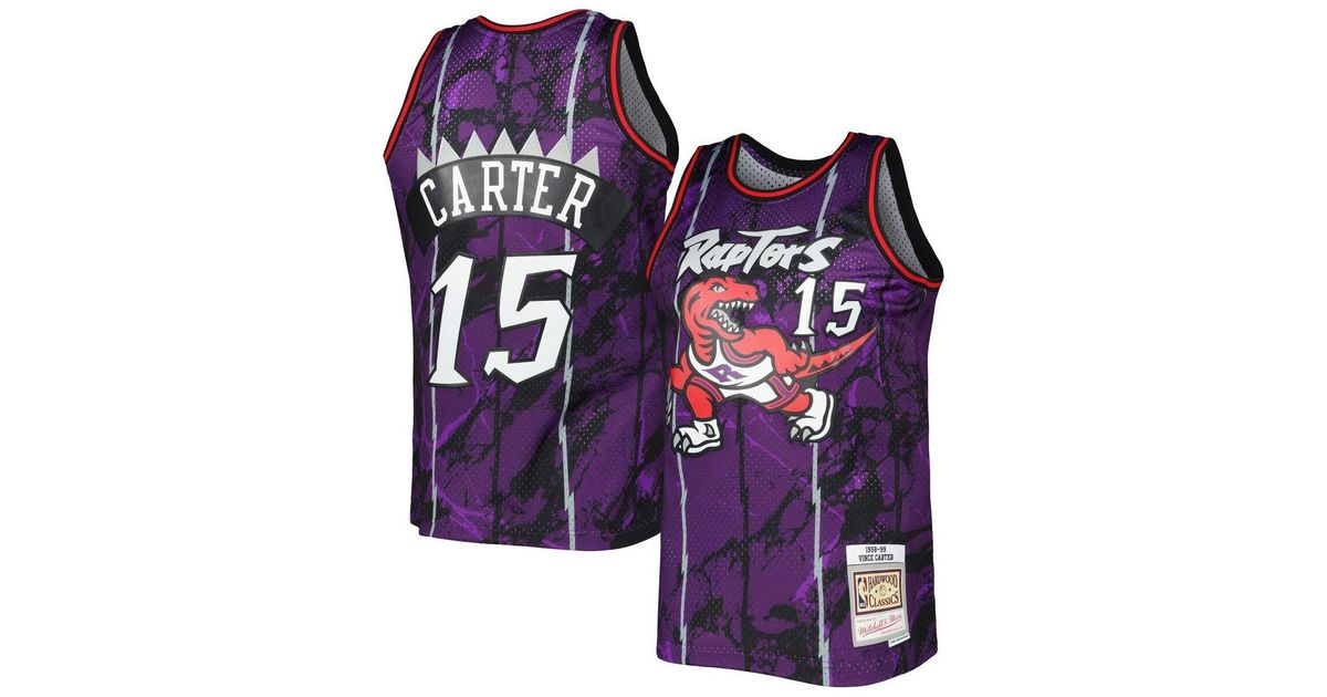 Mitchell And Ness Synthetic Vince Carter Purple Toronto Raptors 1998 99
