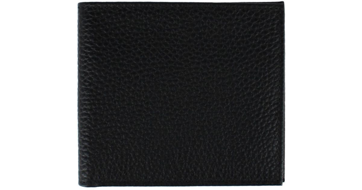 Trafalgar Pierce Pebble Grain Classic Leather Bi-fold Wallet in Black ...