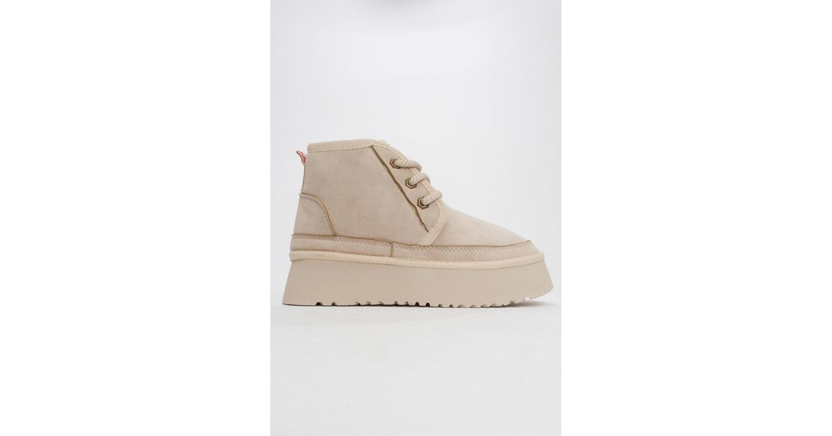 Prologue Shoes Ovela Chunky Boot () in Natural | Lyst