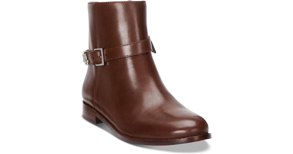 Ralph Lauren Brooke Casual Booties in Brown | Lyst