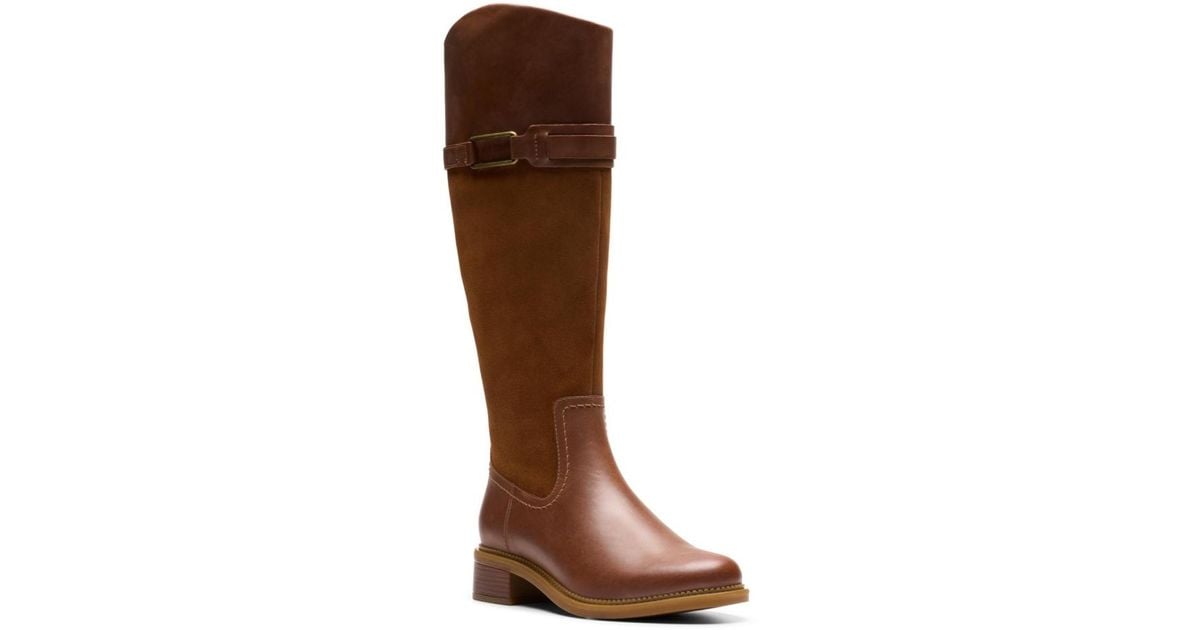 Clarks Collection Maye Carly Tall Boots in Brown | Lyst
