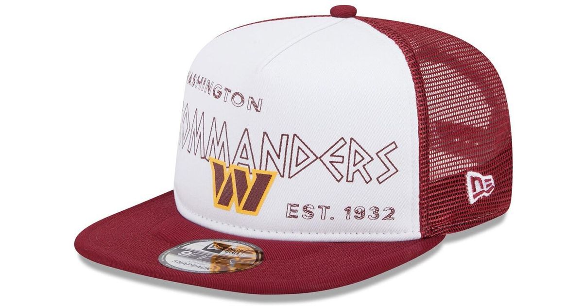 KTZ White/burgundy Washington Commanders Banger 9fifty Trucker Snapback ...