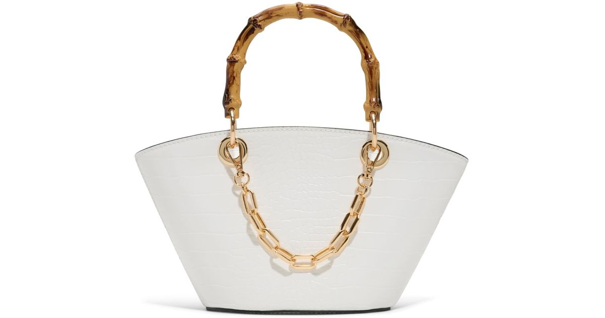 ALDO Sicia Mini Satchel Bag in White | Lyst