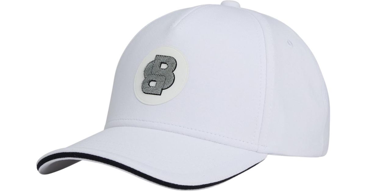 BOSS Boss By Double B Monogram Cap in White for Men | Lyst