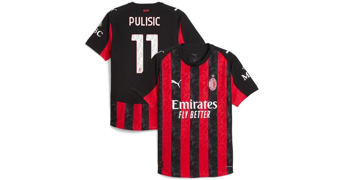 PUMA Christian Pulisic Ac Milan 2025/26 Home Authentic Player Jersey in ...
