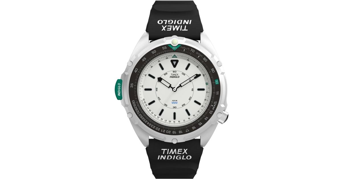 Timex Quartz Analog Rubber Watch in Gray for Men | Lyst