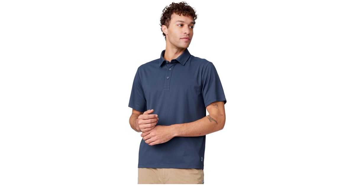 Free Country Tech Pique Polo Shirt in Blue for Men | Lyst
