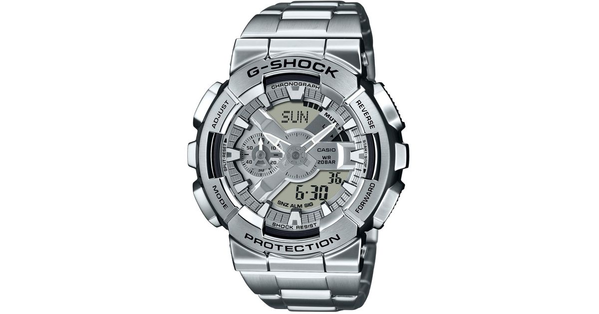 G-Shock Quartz Tone Stainless Steel Watch in Gray for Men | Lyst